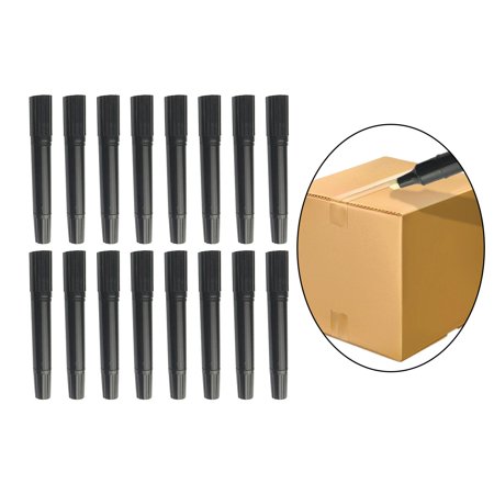 Pack of 16 Large Empty Fillable Pen Double Head Paint Penholder Black ...