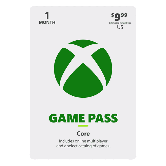 Free Shipping! Microsoft Xbox Game Pass Core 12 Month Subscription with ...