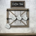 Autumn Alley Wall Mounted Wooden Barn Door Rustic Mug Rack with 8 ...
