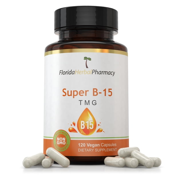 Florida Herbal Pharmacy, Super B-15 TMG (120 Capsules) Pangamic Acid ...