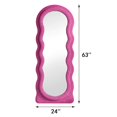 TinyTimes 63"x24" Wavy Full Length Mirror with Stand Large Wall Decor ...