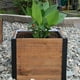 Grapevine 17.2 Inch Wooden Square Urban Raised Garden Planter Box w ...