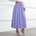 Ashirexll Long Skirts for Women Summer Solid Color Loose High Waist A ...
