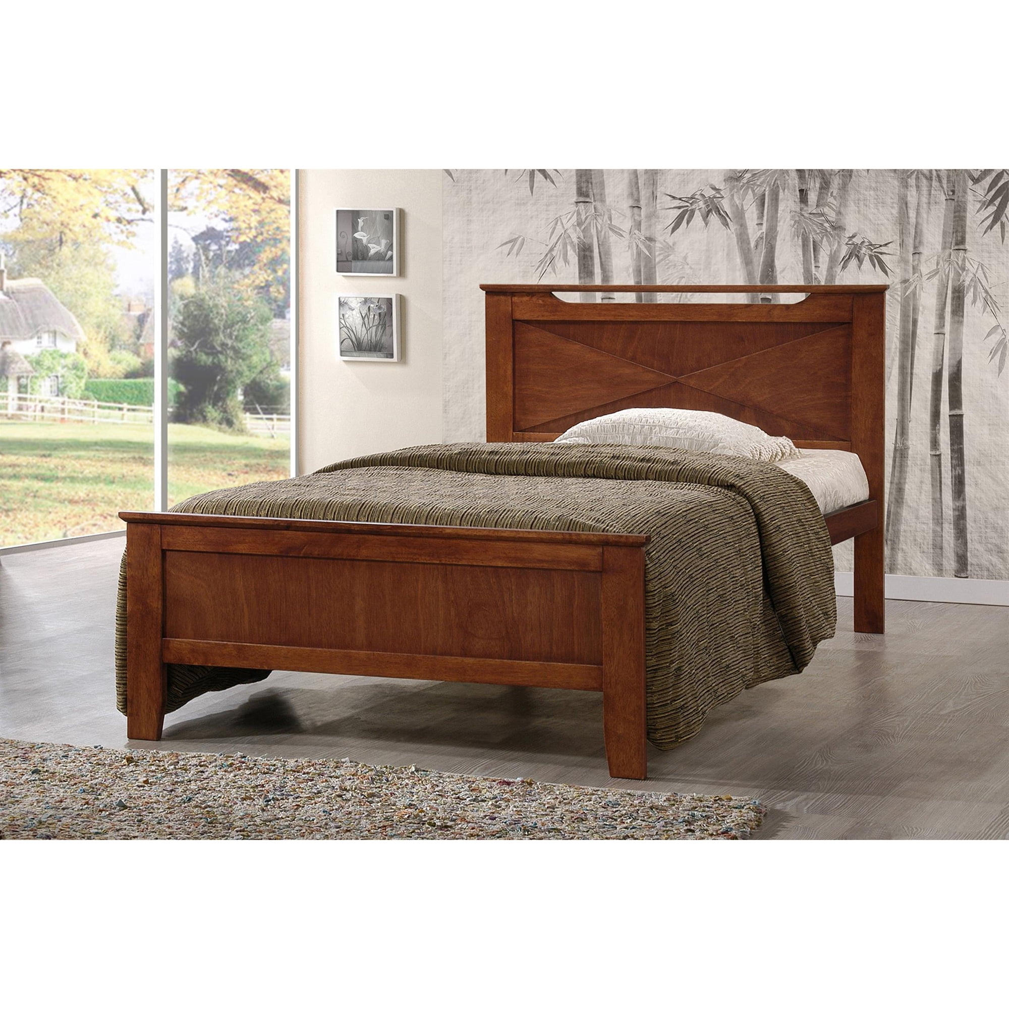Click here for Baxton Studio Demitasse Wood Twin Panel Bed In Ant... prices