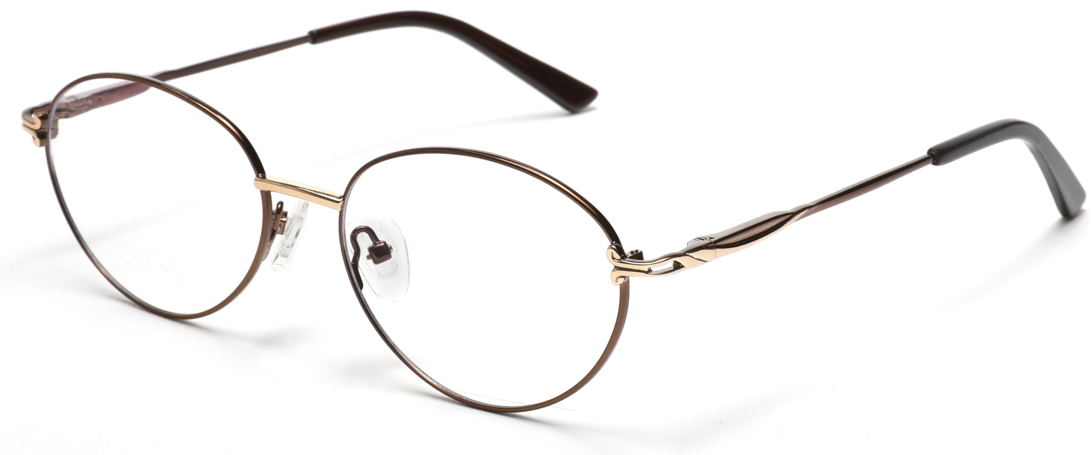 Tango Optics Round Metal Eyeglasses Frame Luxe Reading Stainless Steel ...