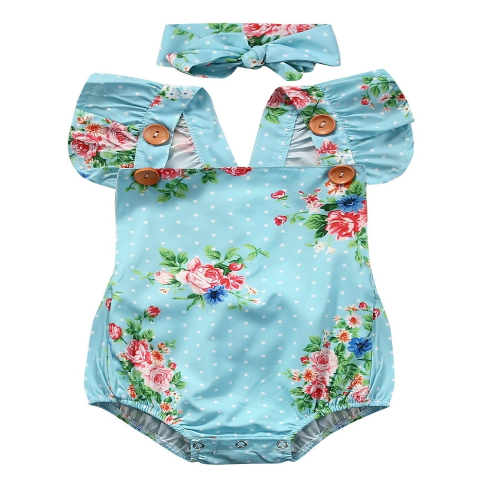 Click here for Generic Baby Girl Flutter Sleeve Backless Romper J... prices