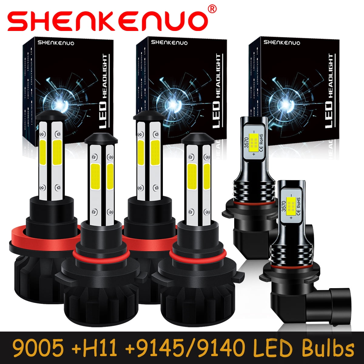 SHENKENUO 4Side For Subaru Impreza 2008 2009 2010 2011 Combo LED ...