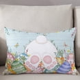 Bunny Tail Easter Egg Floral Throw Pillow Covers, Decorative Pillow ...