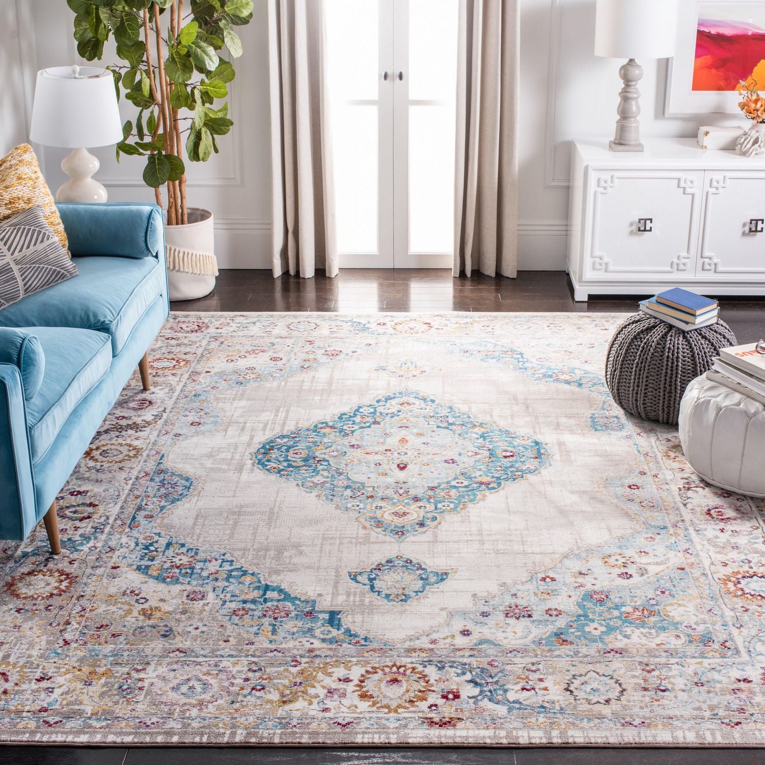 Click here for Safavieh Aria Nita Floral Bordered Area Rug 8 Ft.... prices