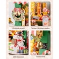 Rolife DIY Miniature Dolls House Kit Christmas Candy Stand, Wooden ...
