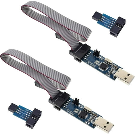 USBasp USBISP AVR 10 Pin USB Programmer 3.3V/5V 51 ATMEGA8 with Downloader Cable USB ISP STK500 ...
