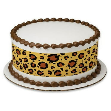 Natural Leopard Print Edible Icing image Cake Topper - Walmart.com