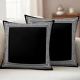 Black Geometric Outdoor Pillow Covers 16x16 Set of 2,Waterproof Patio ...