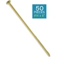 #14 x 8 Inch Structural Wood Screws, 1000Hr Salt Spray Rust Resistant ...