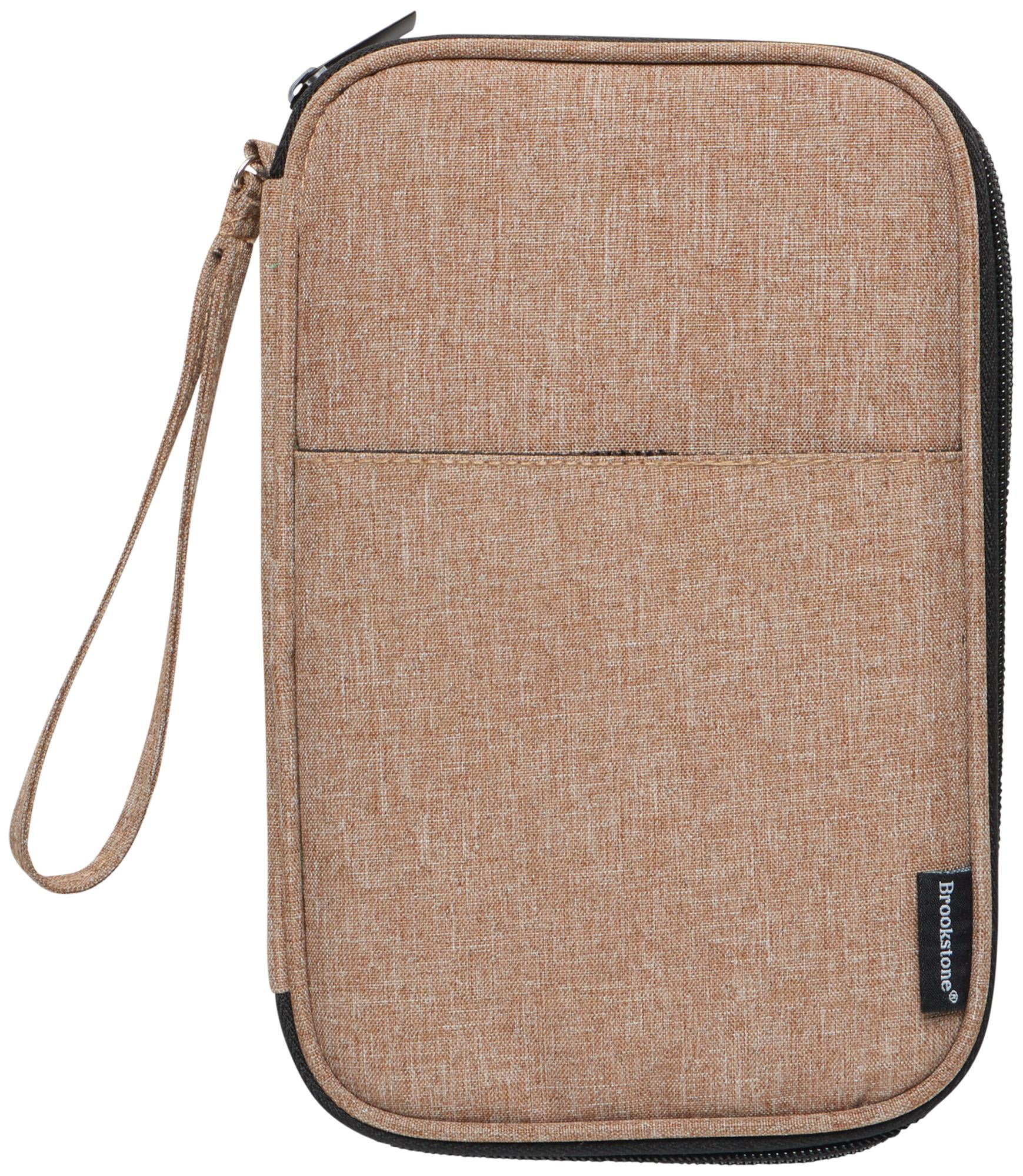 Brookstone Travel Wallet - RFID-Blocking Travel Case Document Organizer ...