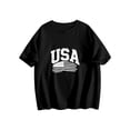 Black Family Matching Tees Retro White USA Letter Distressed Flag ...