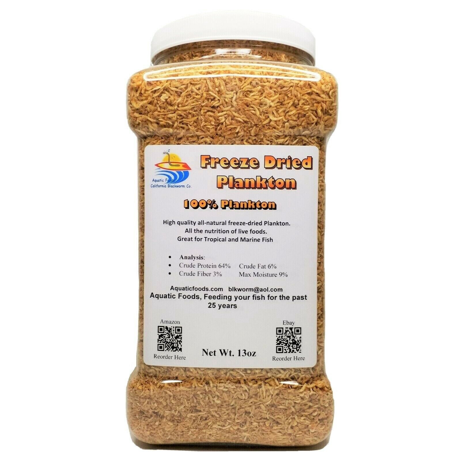 13oz. Plankton, Freeze Dried Pacific Plankton for All Tropicals ...