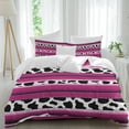 4 Piece Duvet Cover Set Cal king, Mexico Cow Animal Black White Skin ...