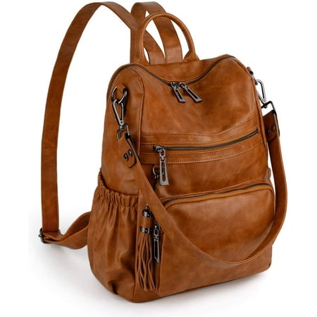 XICEN Women Backpack Purse Oil Wax PU Leather Ladies Fashion Designer ...