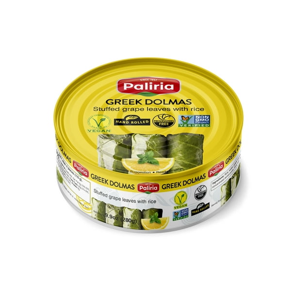 Palirria Greek Dolmas Vine Leaves; Stuffed Grape Leaves with Rice; 10 ...