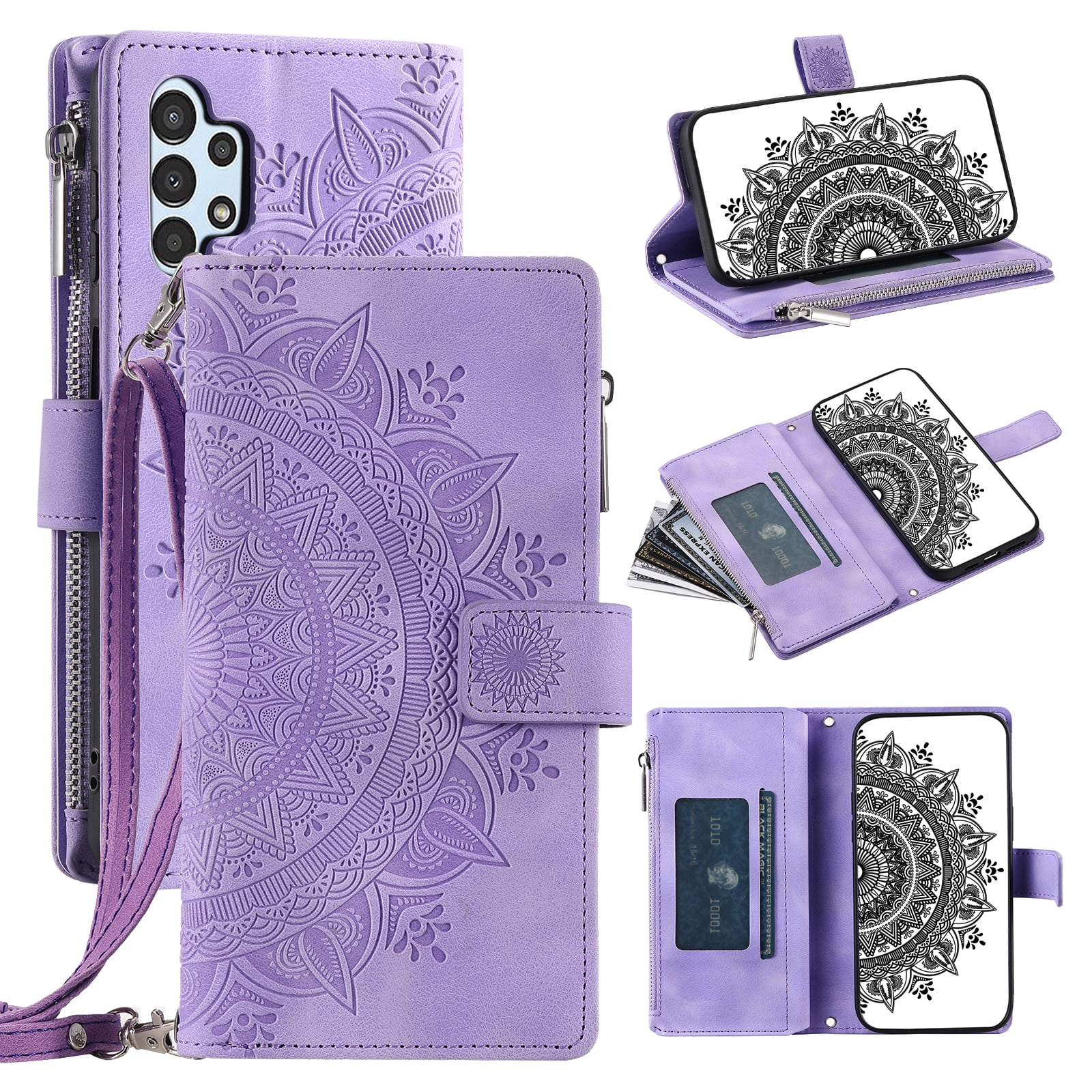 Elehold Crossbody Mandala Embossed wallet Case for Samsung Galaxy A13 ...