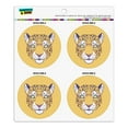 Gold Spotted Leopard Face Refrigerator Fridge Locker Vinyl Circle ...