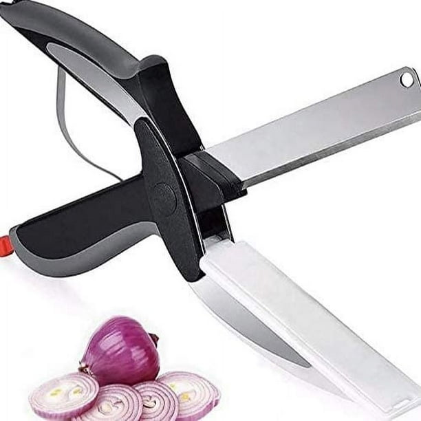 Kitchen Food Scissors,2 in 1 Smart Cutter Multifunction Stainless Steel ...