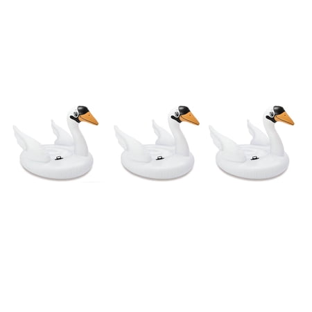 Intex Giant White Mega Swan Inflatable Swimming Pool Float Ride On (3 ...