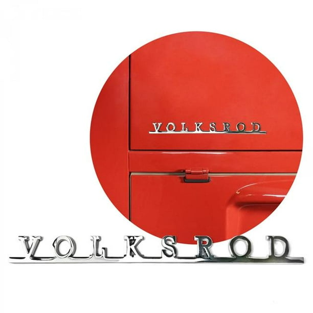 KaferLab 787795 VW Volksrod Scri Point Emblem Badge for Volkswagen Bug Bus Ghia Thing T2 T3-T4 ...
