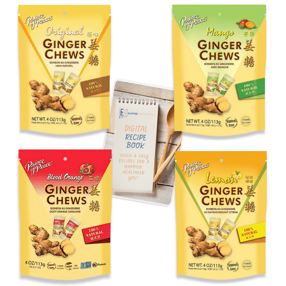 Prince of Peace Assorted Ginger Chews, 8 oz Bag, Vegan, Kosher, Gluten ...