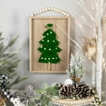 Wooden Framed Wall Sign - Knitted Christmas Tree - Walmart.com
