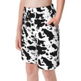 Black White Cow Print Beach Pants Lightweight Teen Shorts with Mesh ...