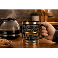 2D Flat Mug, Fire Truck Mug Black Gold Firefighter Gift for Fire Dept ...