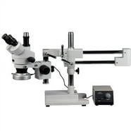AmScope SM-3TZZ-144A-B 3.5X-180X Black Trinocular Stereo Zoom ...