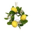 Artificial Lemon Wreath Spring Floral Wreath - Polyester Faux Lemon ...