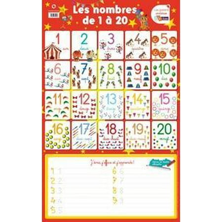 Bordas : Les posters ardoises Les nombres de 1 a 20 (French) | Walmart ...