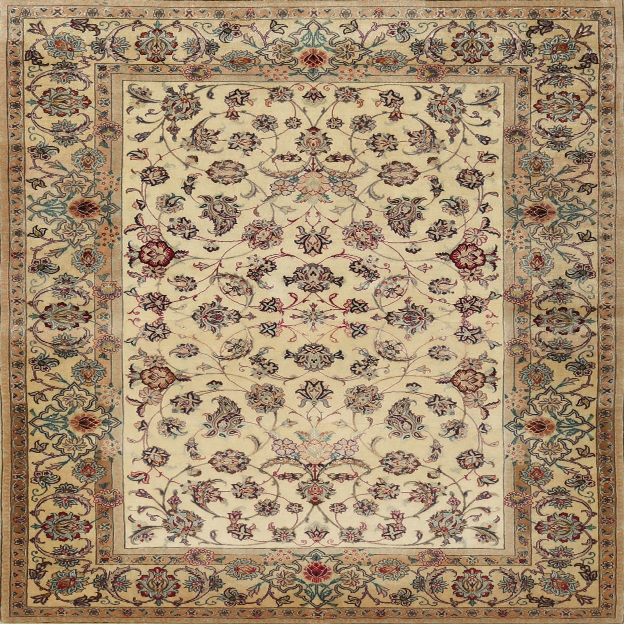 Ahgly Company Indoor Square Traditional Sienna Brown Persian Area Rugs ...