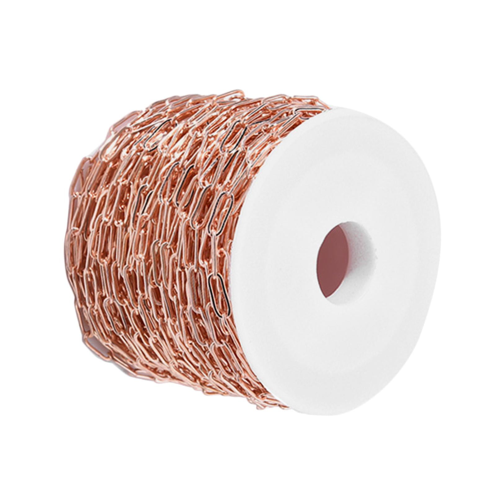Paperclip Chains Link, Spool Packaged 10M Brass Oval Dainty Bulk Roll ...