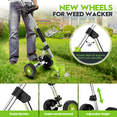 Weed Eaters Cordless with 2025 Upgraded Wheels, Fovendi 3-in-1 Battery ...