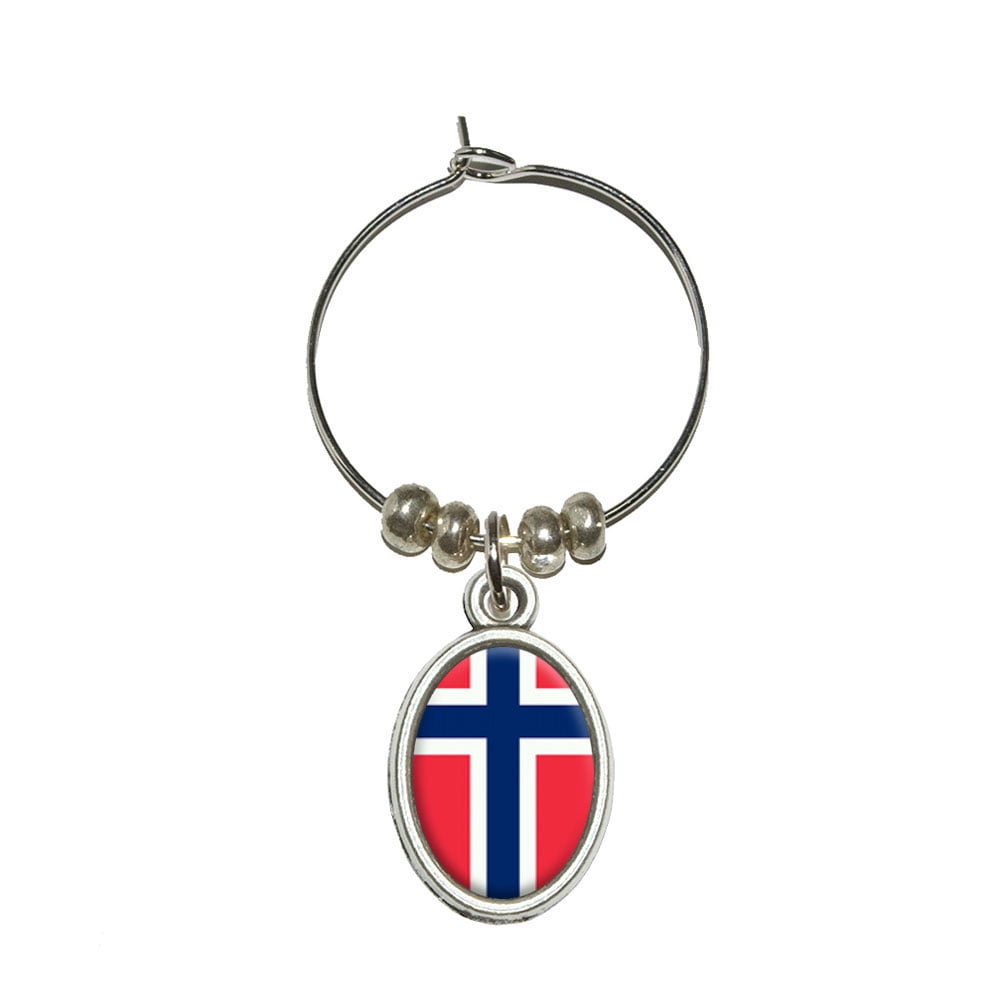 Norway Flag Oval Wine Glass Charm - Walmart.com