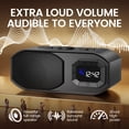 Speaker with Digital Alarm Clock | TWS Function, Multi Playback Modes ...