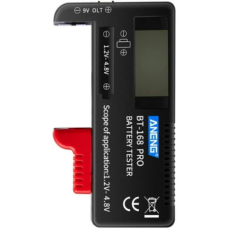 Battery Tester,BT-168 PRO 1.2-4.8V AA/AAA/C/D Mini Battery Tester ...
