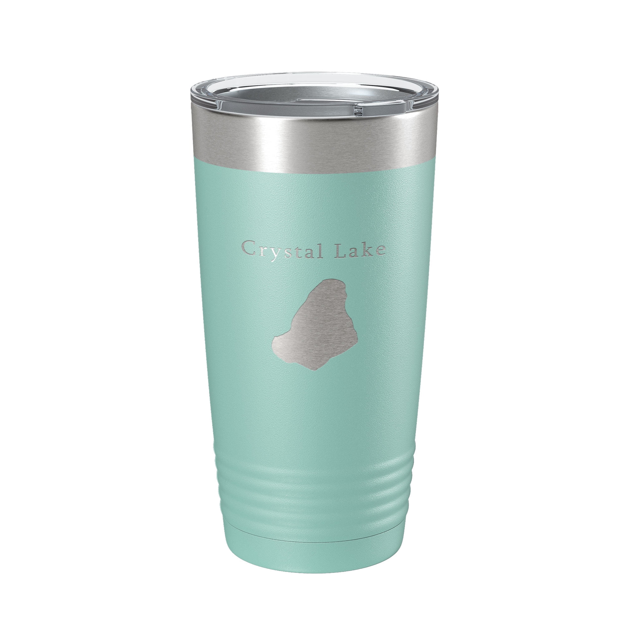 Crystal Lake Map Tumbler Travel Mug Insulated Laser Engraved Coffee Cup ...