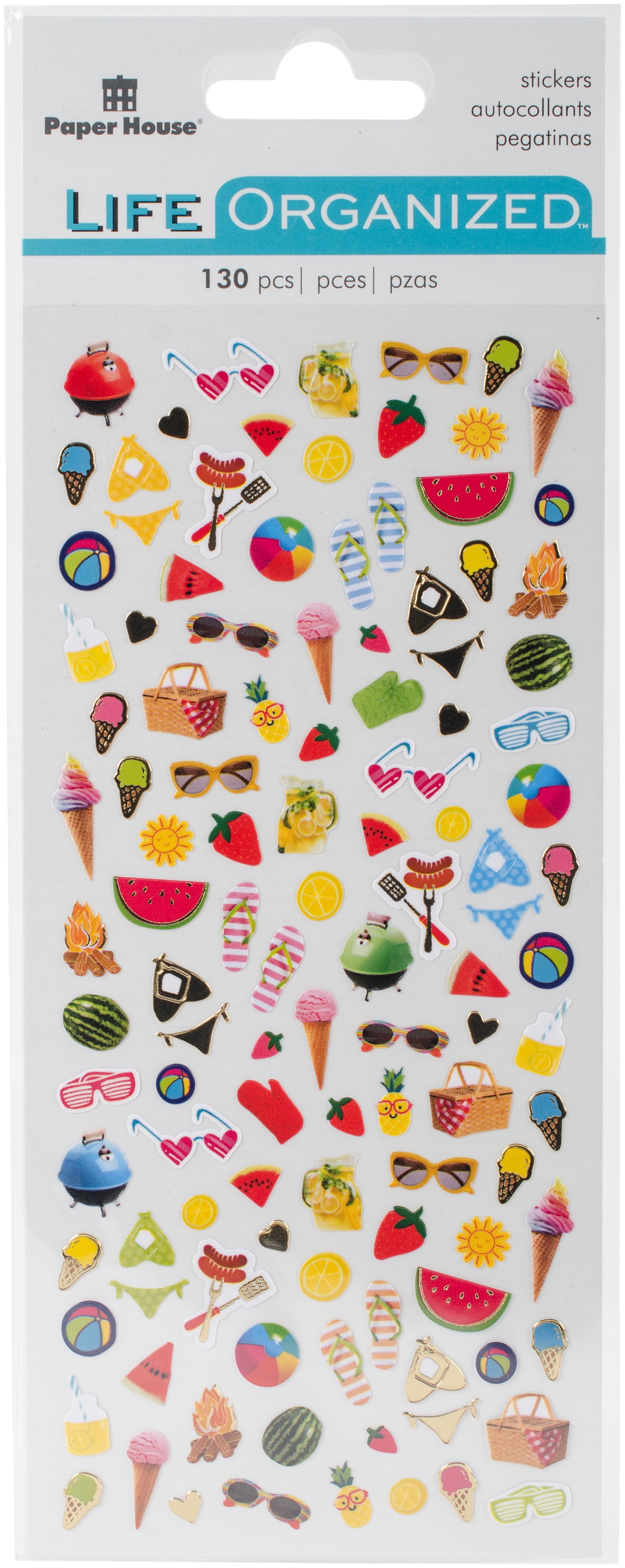 Paper House Life Organized Micro Stickers 2/Sht-Summer Fun - Walmart.com