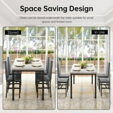 Lamerge Dining Table Set for 4, Modern Kitchen Table and Chairs Set of ...