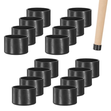 24 Pcs Chair Leg Caps with Wrapped Felt,Clear Silicone Chair Leg Floor ...