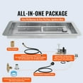 SKYSHALO 24x8 inch Stainless Steel Fire Pit Insert, Rectangular Burner ...