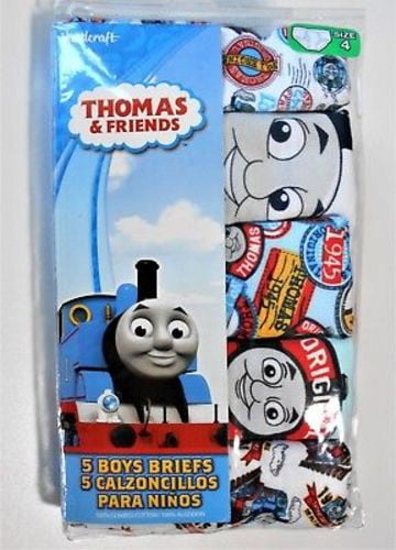 PACK 5 BRIEFS BOYS - THOMAS & FRIENDS SZ 4 - TRAIN - COTTON UNDERWEAR ...