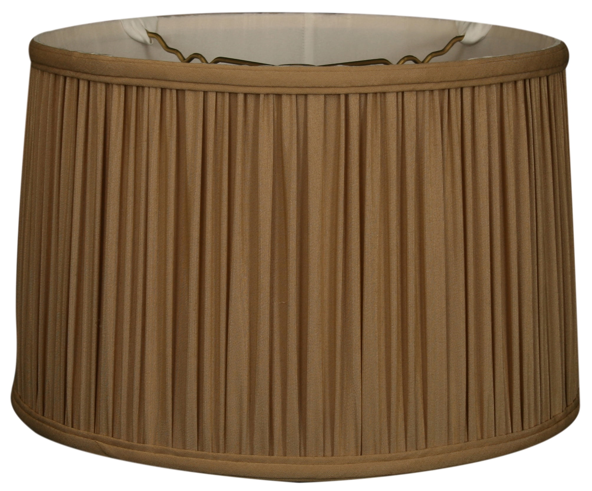Royal Designs 12" Shallow Drum Gather Pleat Lamp Shade Antique Gold ...