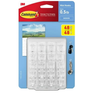 Command Mini Hooks Value Pack, Clear, 18-Hooks (17006CLR-18ES ...